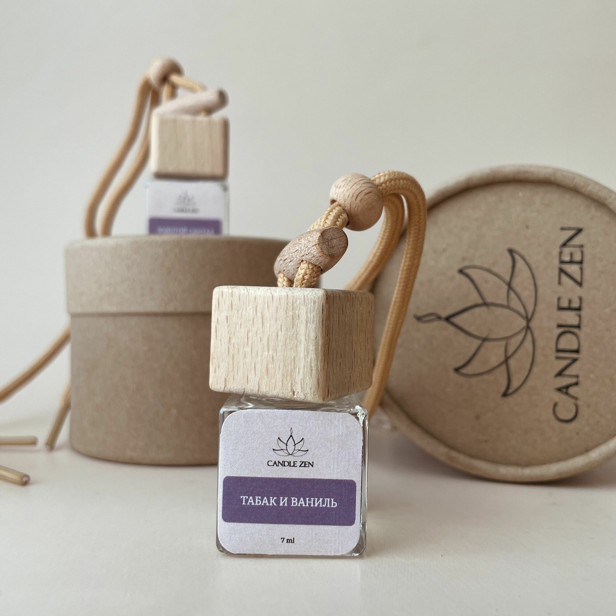 Автопарфюм, диффузор/ ароматизатор для машин, Табак и ваниль, Candle Zen