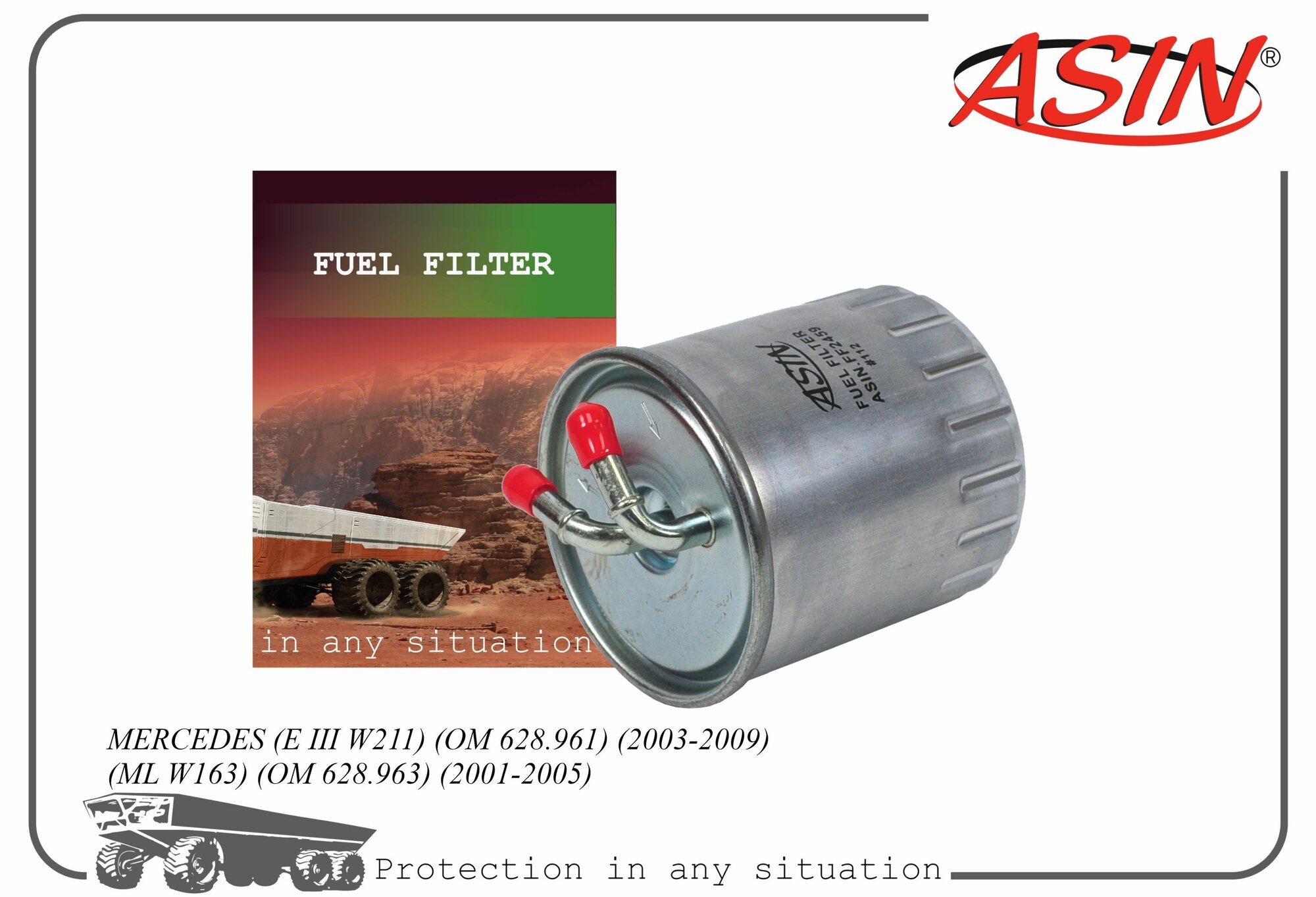 Фильтр топливный A6280920101 ASIN. FF2459 для MERCEDES E III W211 OM 628.961 2003-2009 ML W163 OM 628.963 2001-2005