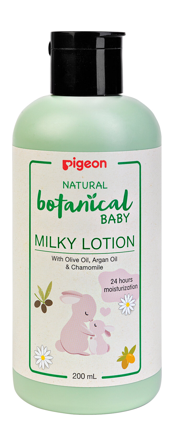 PIGEON Молочко для тела Natural Botanical Baby Milky Lotion, 200 мл