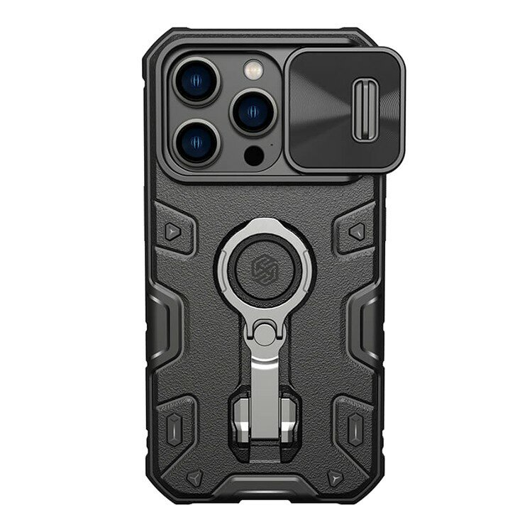 Противоударный чехол с защитой камеры для iPhone 14 Pro, Nillkin CamShield Armor Pro Magsafe черный
