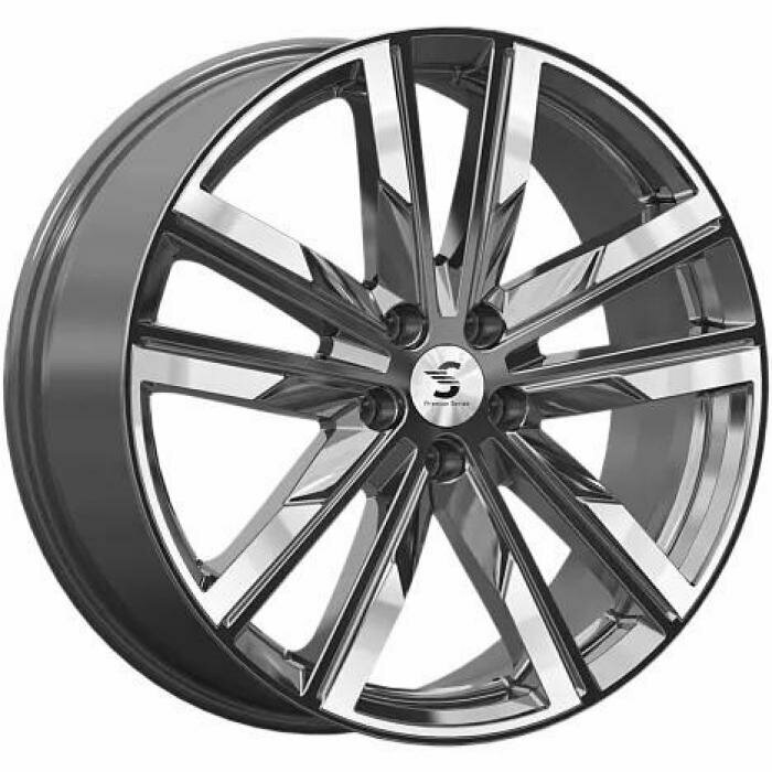 Диски легковые литые 8.0*20 5*112 et39 h66.6 КиК KP014-05 Diamond gloss graphite(цвет)