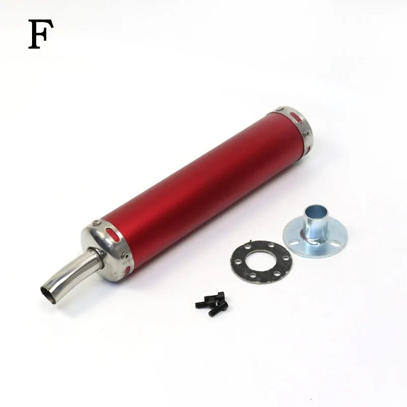 Универсальный гоночный глушитель для мотоциклов 50-250 куб. см, 7 цветов, для 2-тактных мотоциклов Красный, F Red