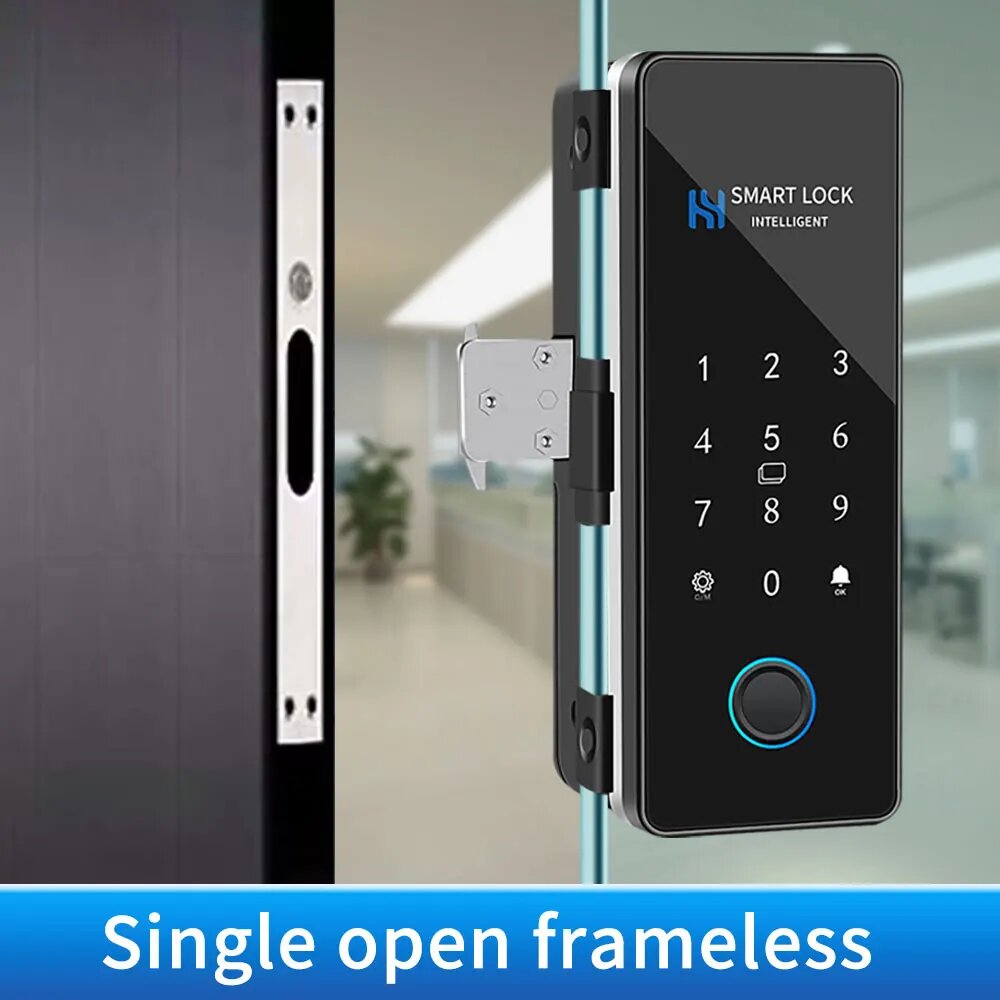 Умный Bluetooth-замок Asia-Teco для стеклянных дверей type-2