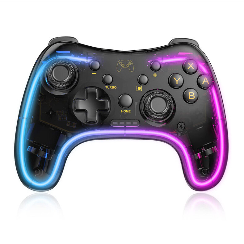 Беспроводной геймпад с подсветкой и вибрацией для Nintendo Switch, ПК, Android. Bluetooth контроллер с USB Type-C.