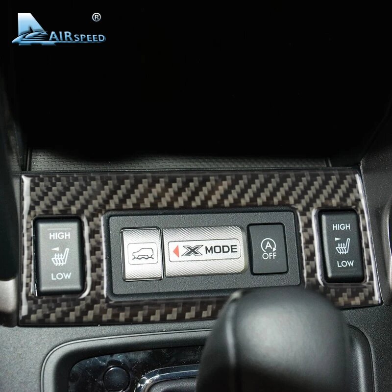 Наклейка из углеродного волокна для Subaru Forester 2013, 2014, 2015, 2016, 2017, 2018, LHD, RHD, кнопки на автомобильное сиденье, Спортивная кнопка