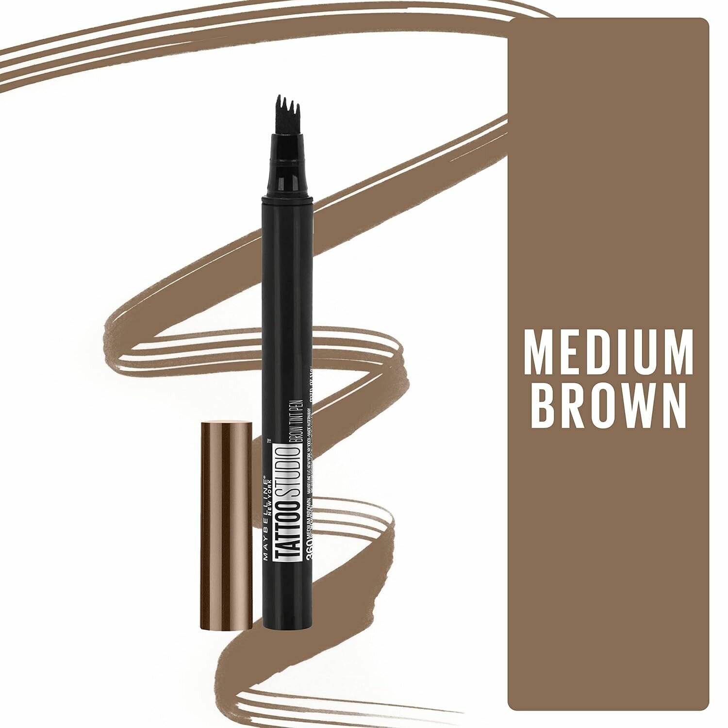 Maybelline New York Tattoo маркер для бровей, оттенок 120 medium brown