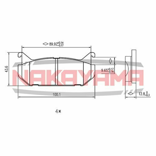 Колодки тормозные дисковые Nakayama p0329ny