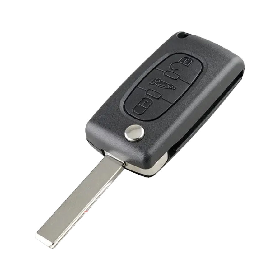 Корпус ключа зажигания CITROEN C2, C3, C4, C5, C6 с лезвием HU83, 3 кнопки