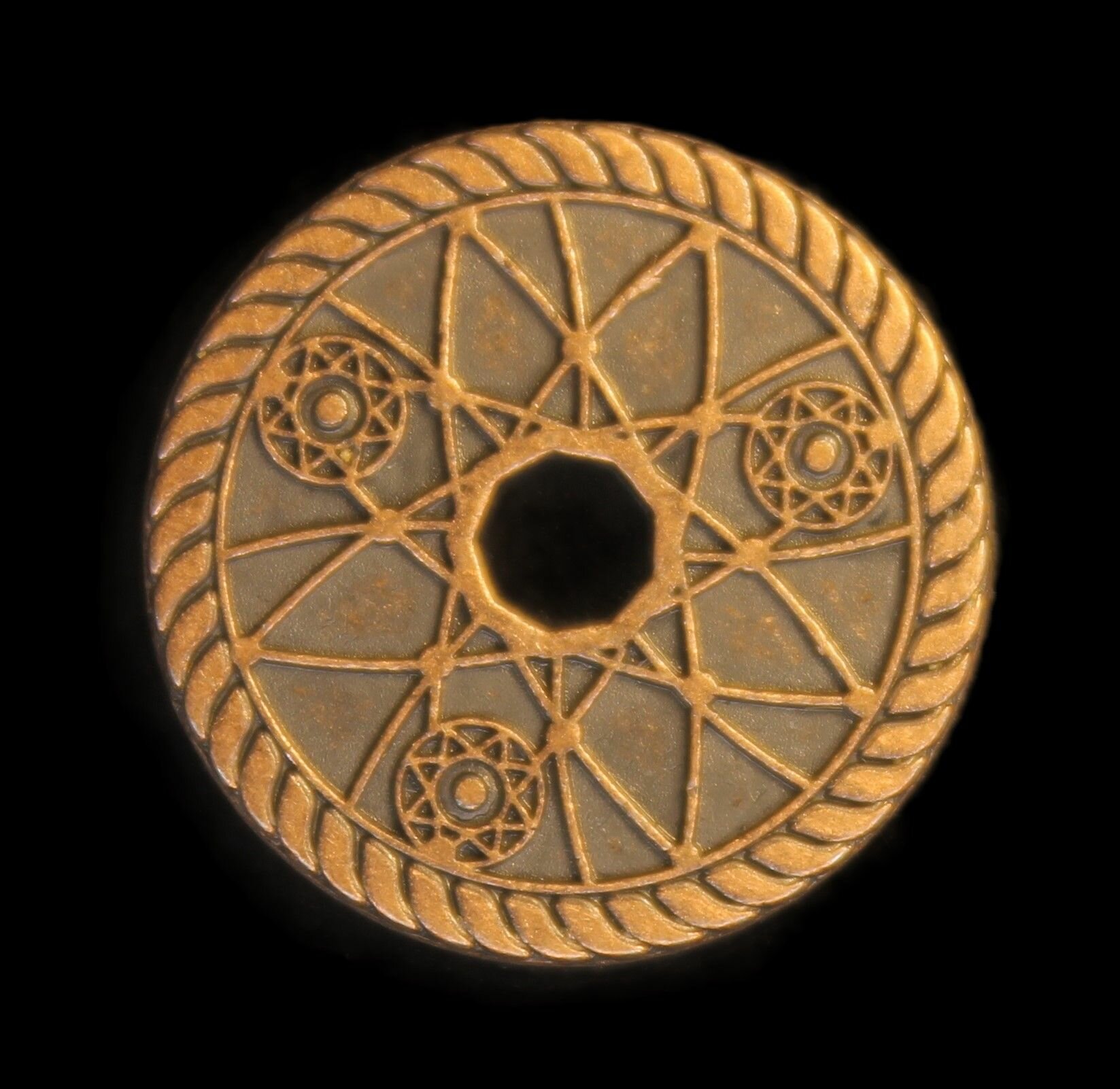 Сувенирная монета Монеты удачи "Асаби" цвет медь