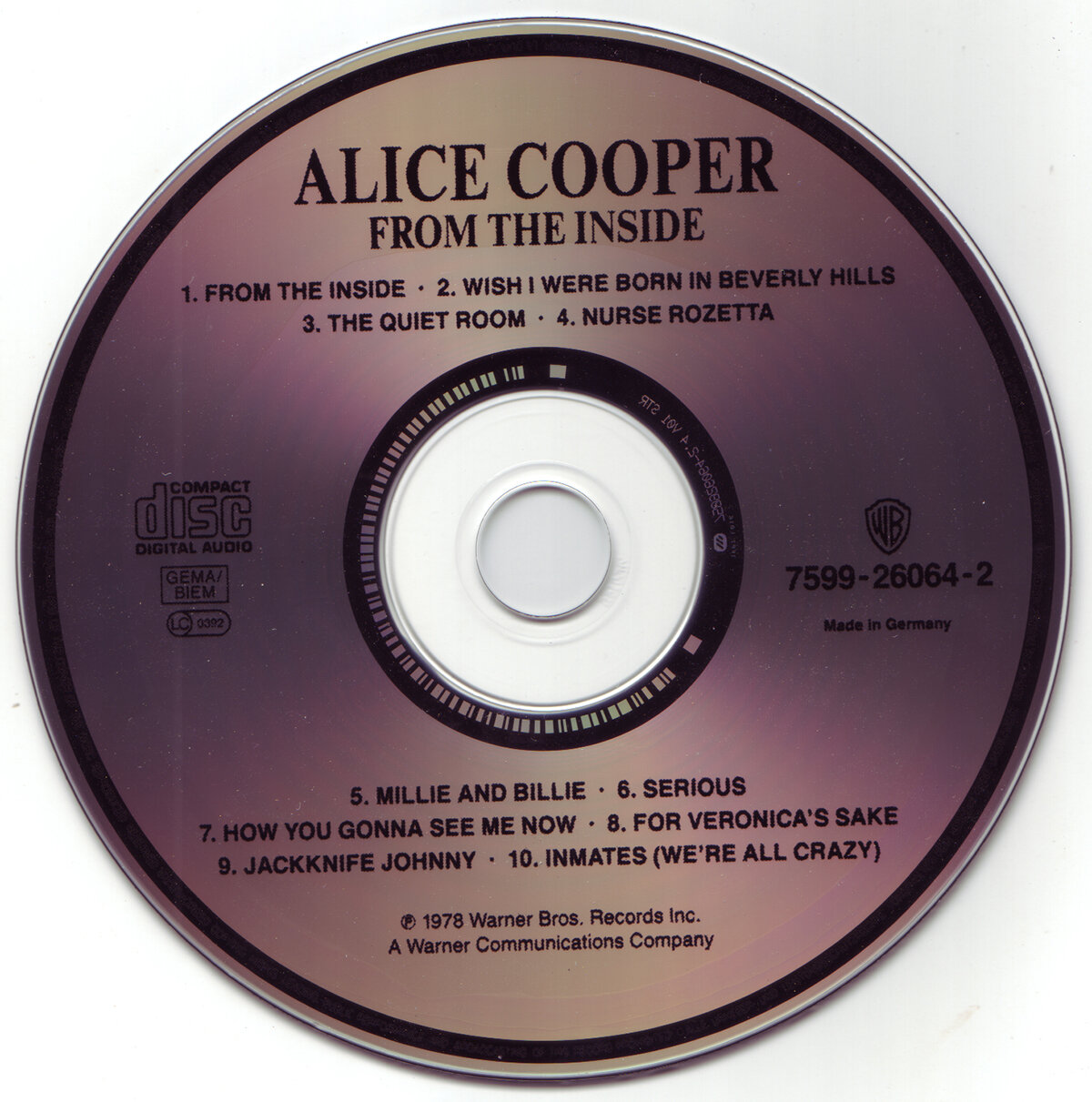 Компакт-диск Alice Cooper. From The Inside (CD) — фото 1