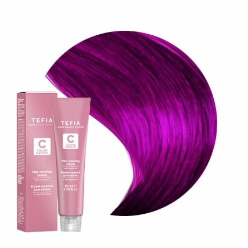 TEFIA ABS Крем-краска для волос с маслом монои, 60 мл 0.7 фиолетовый