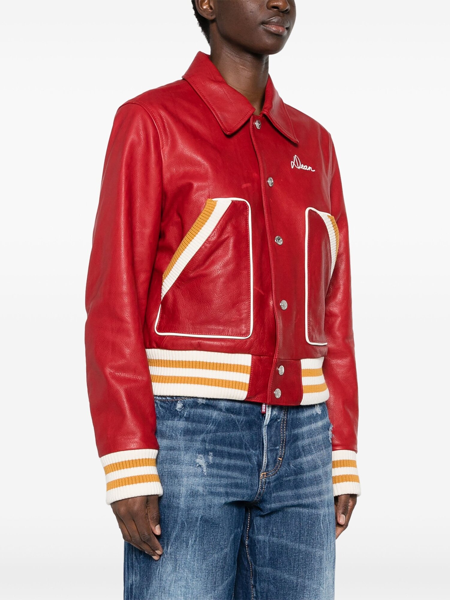 Бомбер DSQUARED2 Varsity, размер 40, красный — фото 1