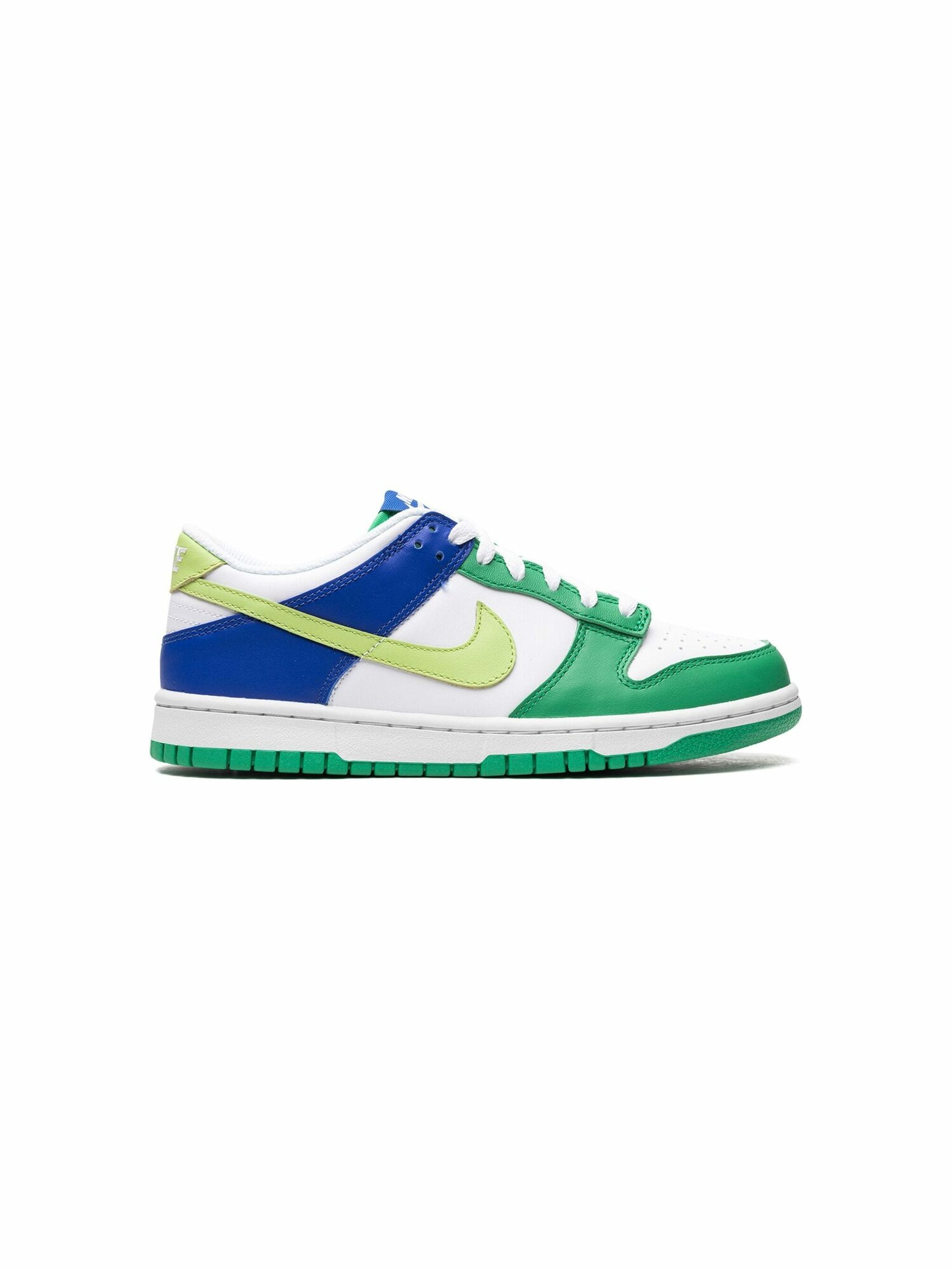 Кроссовки NIKE Dunk Low Green/Blue, размер 38.5 EU, белый — фото 1