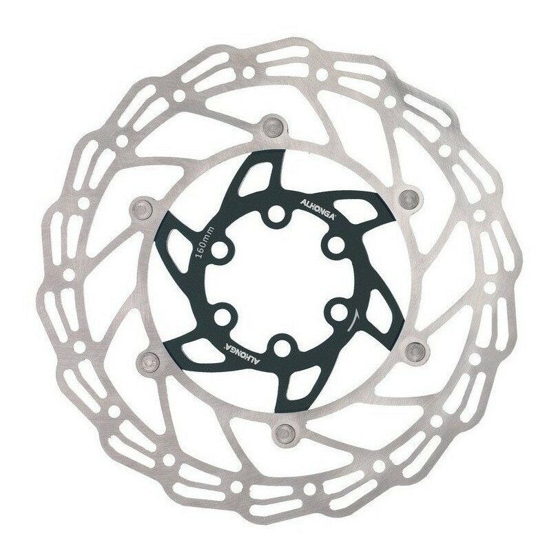 Тормозной диск Alhonga HJ-DXR1607 160мм 6 отв на алюминиевом пауке, черный
