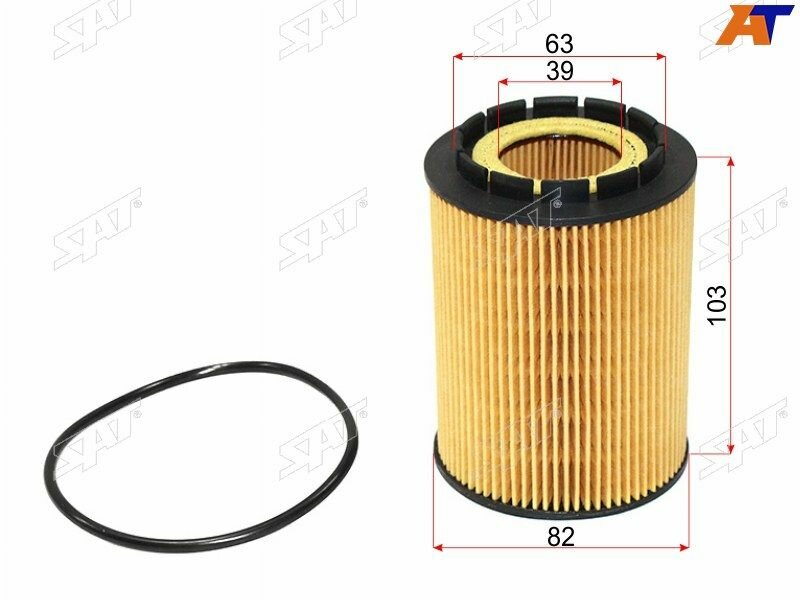 . SAT Фильтр масляный (картридж) для VW TOUAREG 3.2/3.6 03-11/AUDI Q7 3.6 05-15/PORSCHE CAYENNE 3.2/3.6 02-10