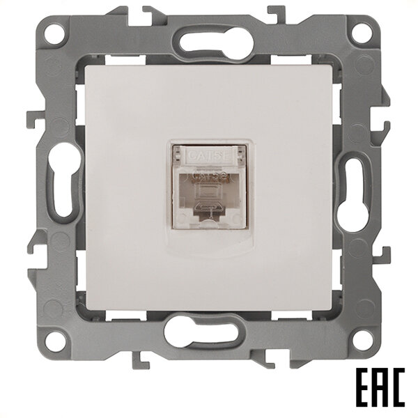 Механизм Эра12 12-3107-02 Б0014724 розетки RJ45 компьютерная скрытой проводки слоновая кость (Эра)