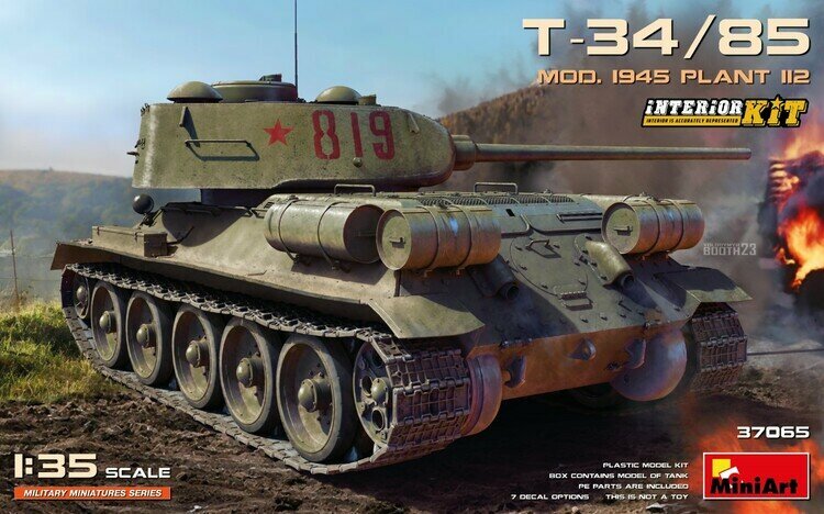 37065 MiniArt Танк Т-34/85 завода 112 с интерьером 1/35