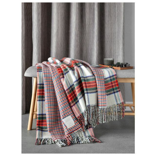 Плед ESTIA Вильям 150х200см шерсть 70% красный, арт.1015.00250