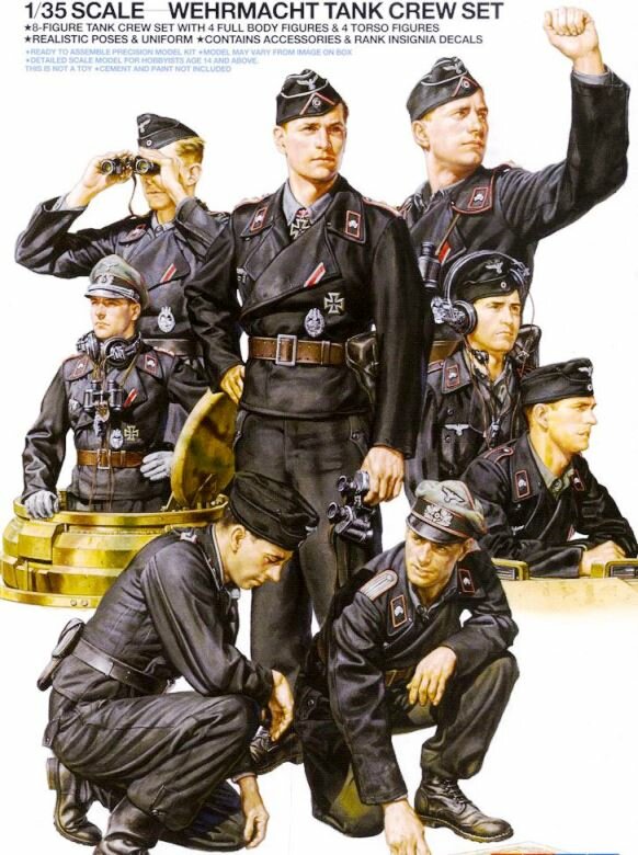 35354 Tamiya Германские танкисты (8 фигур) Масштаб 1/35