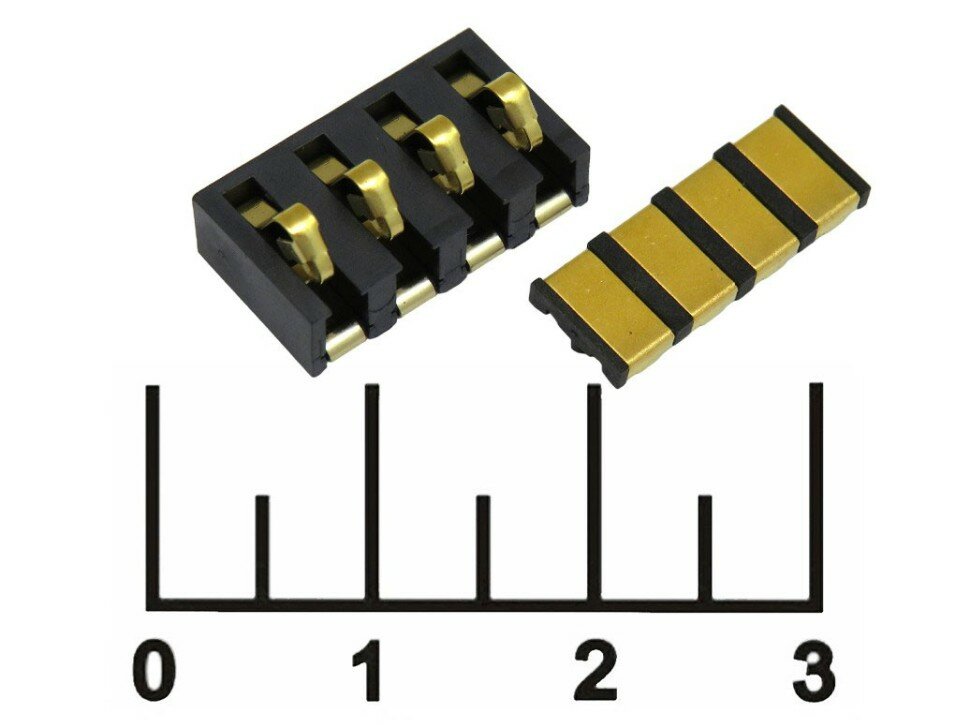Разъем 4pin в комплекте пружинный CCSL04
