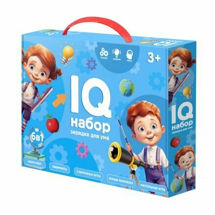 Настольная игра Полезный подарок IQ набор Зарядка для ума 6в1 3+