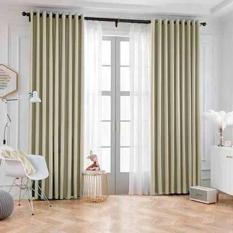 Комплект Штор Sofa Home Блэкаут/ Blackout 300х265 см, Молочный на люверсах