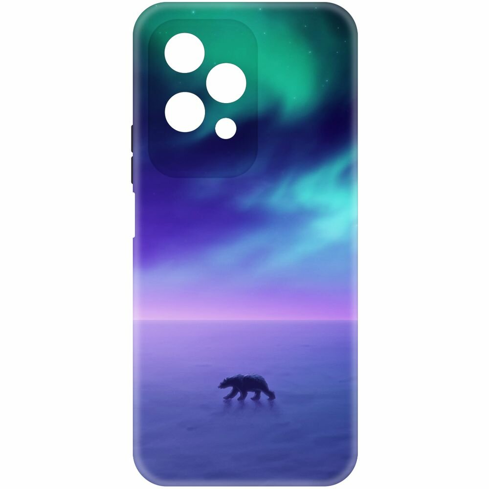 Чехол-накладка Krutoff Soft Case Северное Сияние для Honor 200 Lite черный