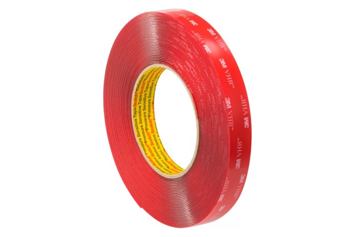 3M VHB 4910F двусторонняя прозрачная клеящая лента 19 мм x 11 м, 4910F-19 для крепления