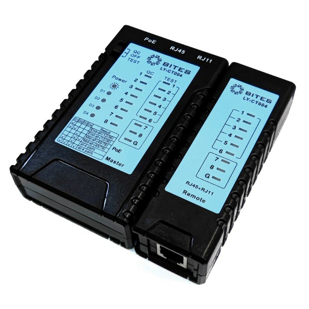 Тестер кабеля 5bites LY-CT004, пластиковый, цвет черный, 1 шт
