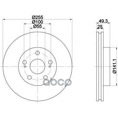 Диск тормозной передний Mintex арт. MDC1417
