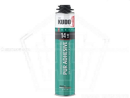 Клей-пена монтажный профессиональный для теплоизоляции и декора kudo proff 14+ (1000 мл) (kupp10uaps