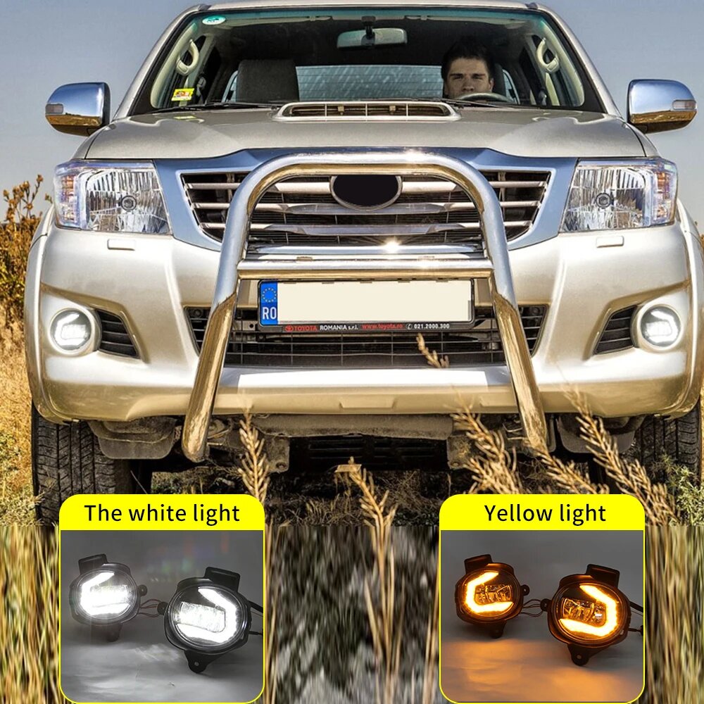 2 шт, Автомобильные светодиодные противотуманные фары для Toyota Hilux Vigo 2011 2012 2013 2014
