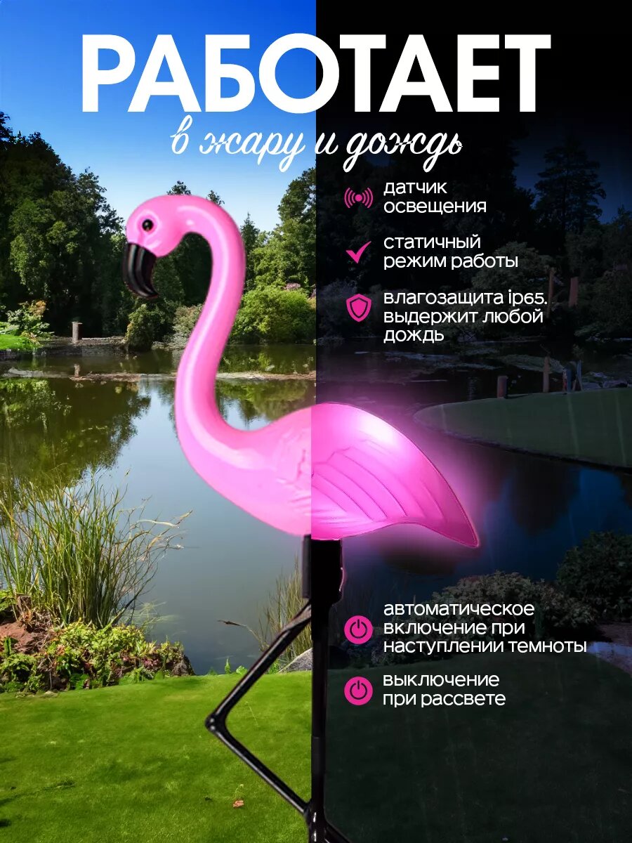 Садовая фигурка-светильник на солнечной батарее, декоративное украшение для сада и дачи — фото 1