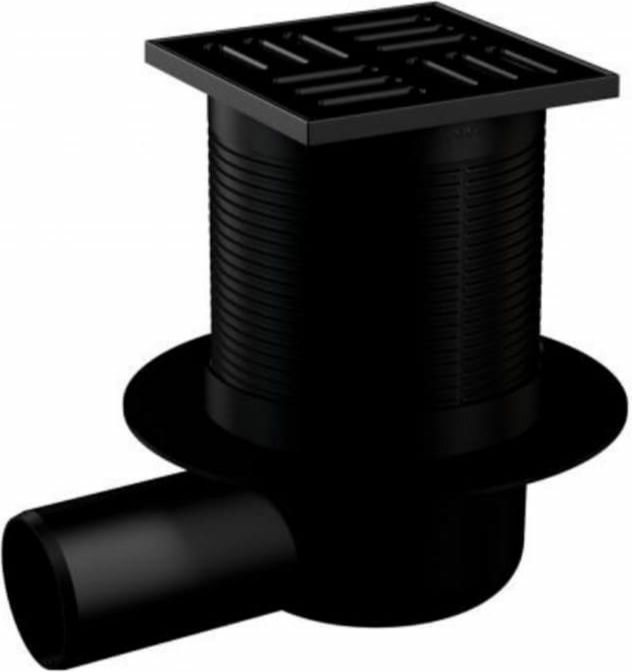 Душевой трап Alcaplast APV31BLACK D50 10.5х10.5 черный матовый