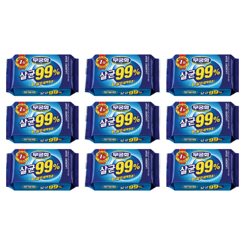 Mukunghwa Мыло хозяйственное 99% Sterilization Laundry Soap 230г 9шт