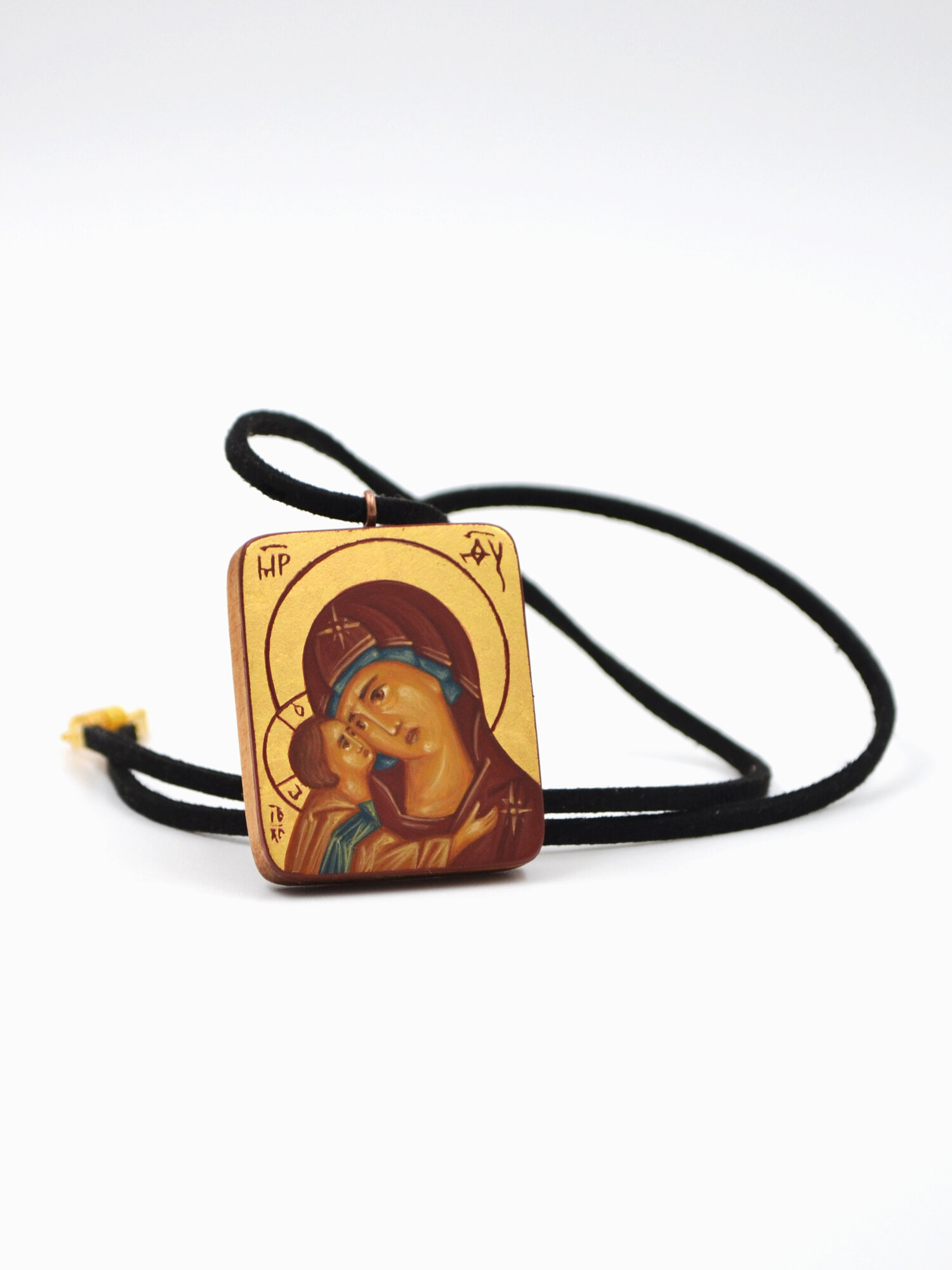 Богородица Владимирская рукописная нательная икона