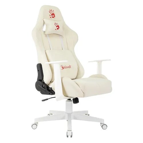 Кресло игровое A4TECH Bloody GC-570, на колесиках, ткань, белый