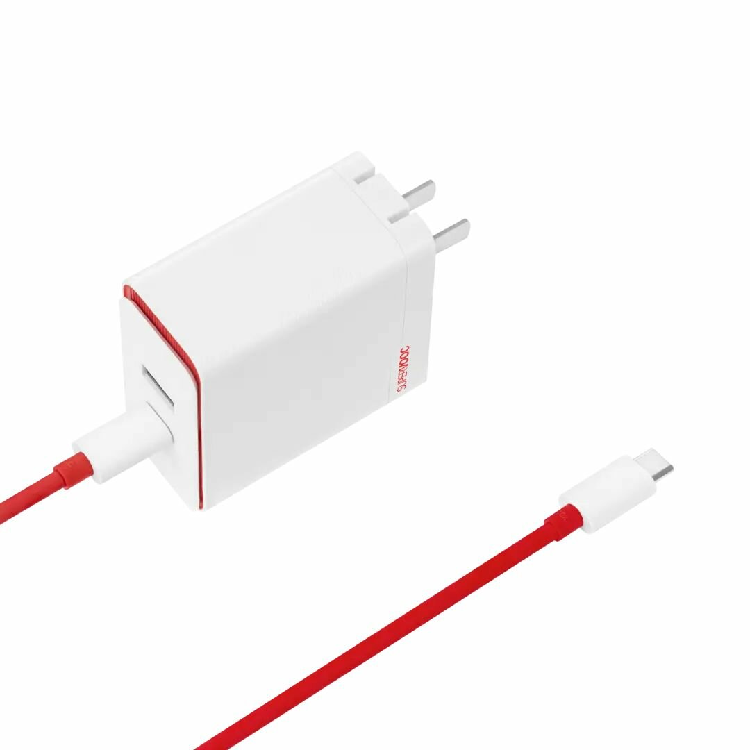 Oneplus SUPERVOOC 100W двойной порт Super Flash зарядное устройство белый кабель данных + адаптер