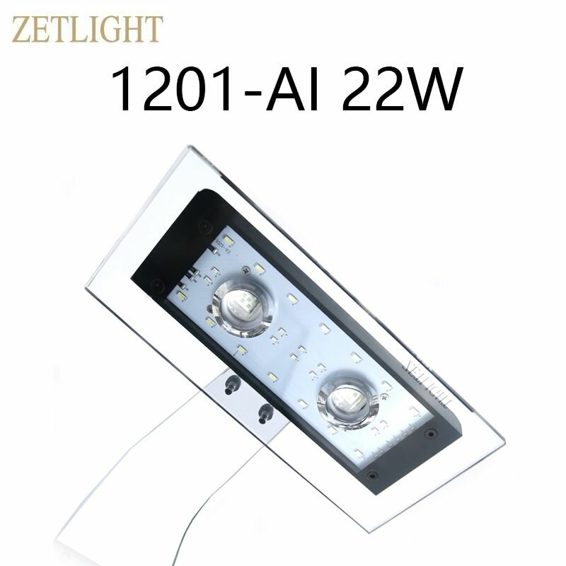 Zetlight 1201-AI, 22 Вт полноспектральный светодиодный коралловый светильник, функция восхода и захода солнца, подходит для SPS и LPS, встроенный Wi-Fi, подходит для аквариума 45-60 см