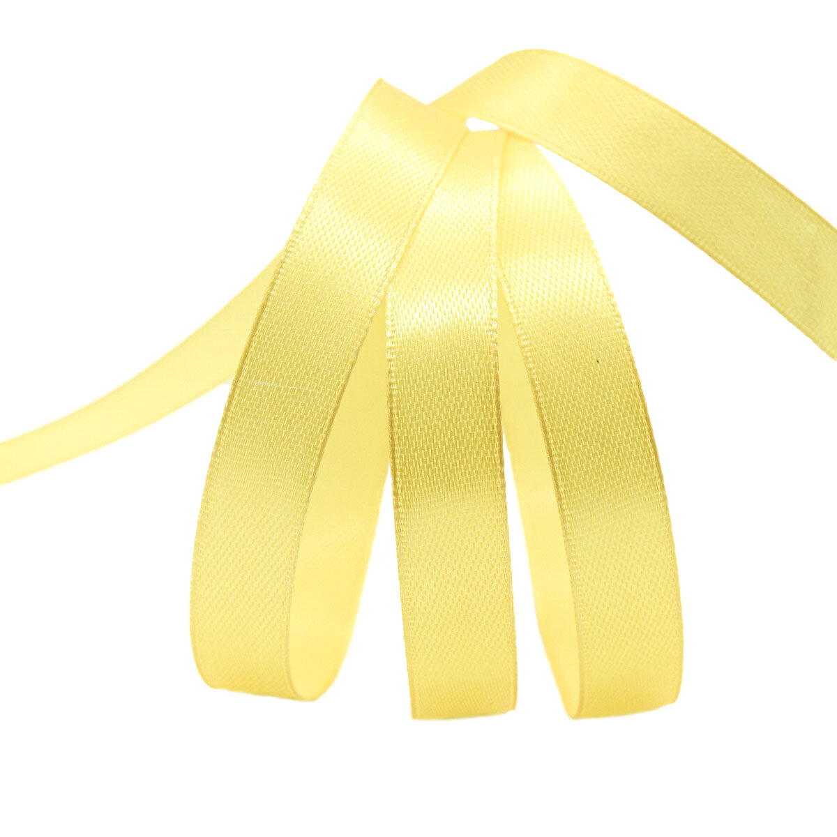 Лента атласная декоративная Айрис, 1,2см*22,86м, полиэстер (060 лимонный)