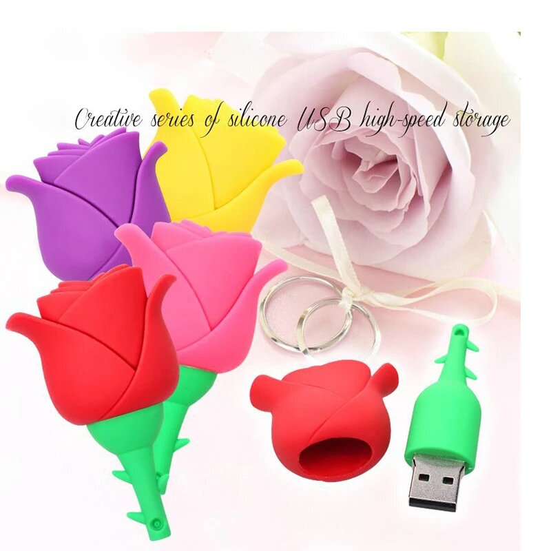 KnightDisk Flower USB флешка 8ГБ/16ГБ/32ГБ/64ГБ 64 ГБ, Красный, Red