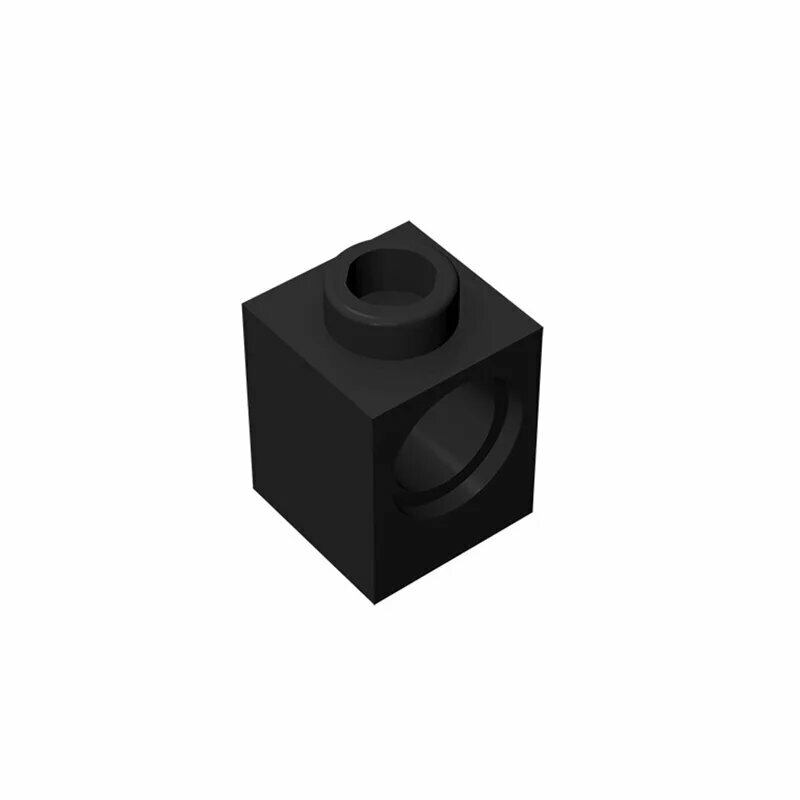 Черный LEGO кубик с отверстиями, 10 шт.
