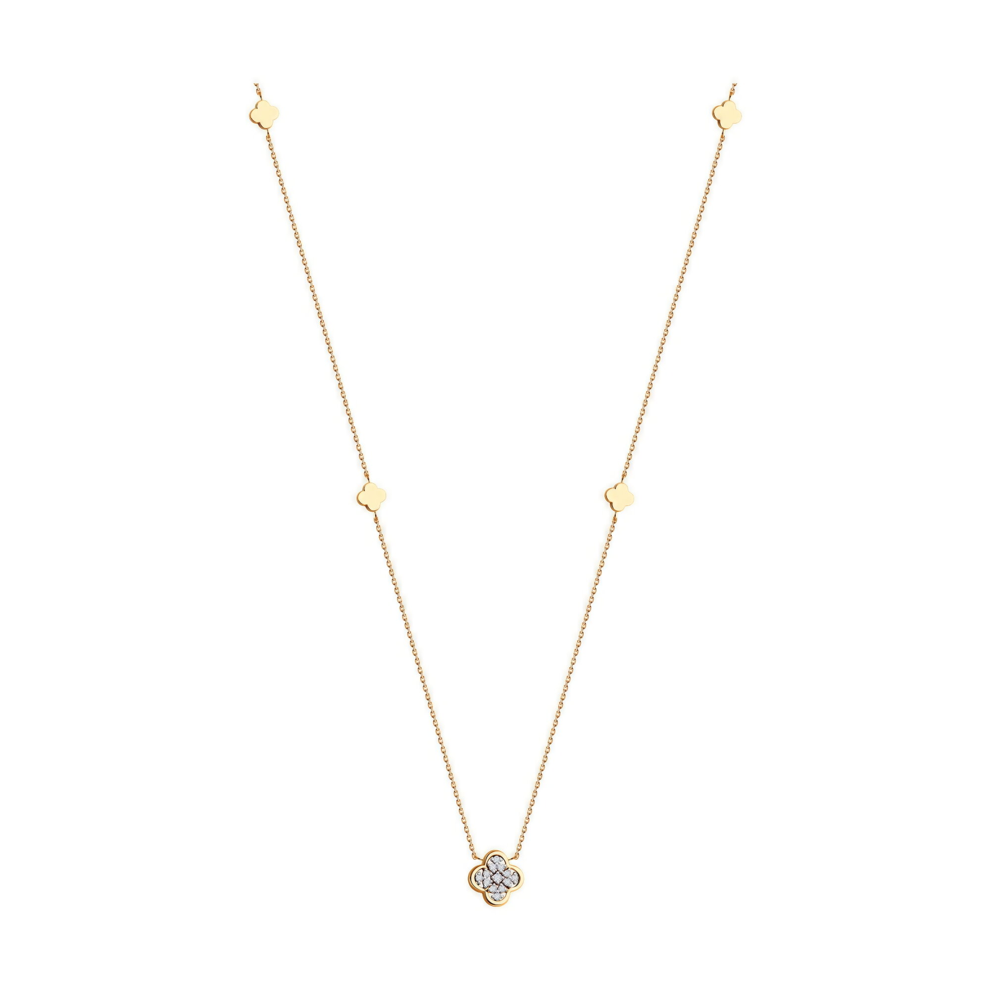 Колье, красное золото, 585 проба, бриллиант