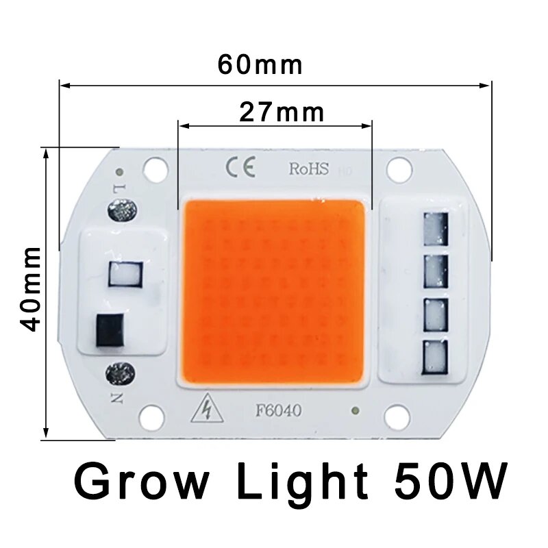 Светодиодная фитолампа COB 50W Grow Light