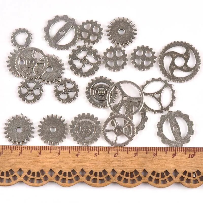 Металлические подвески и шестерни стимпанк 30 шт antique silver