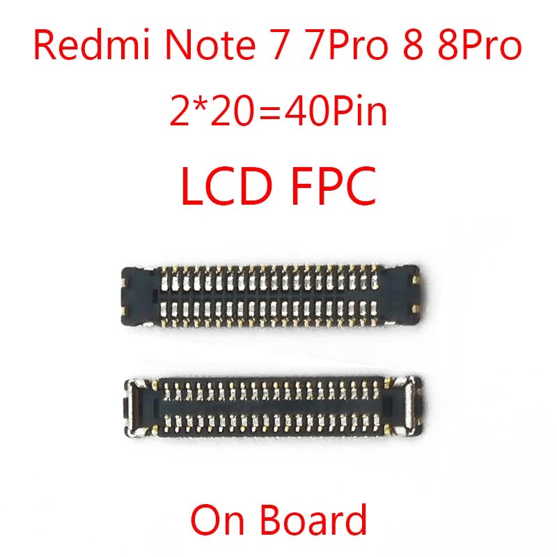2 шт. 40-контактный ЖК-дисплей FPC коннектор на материнской плате для Xiaomi Redmi Note 7 8 Note 7 Note 8 Pro батарея USB зарядный док-порт No.1 On Board