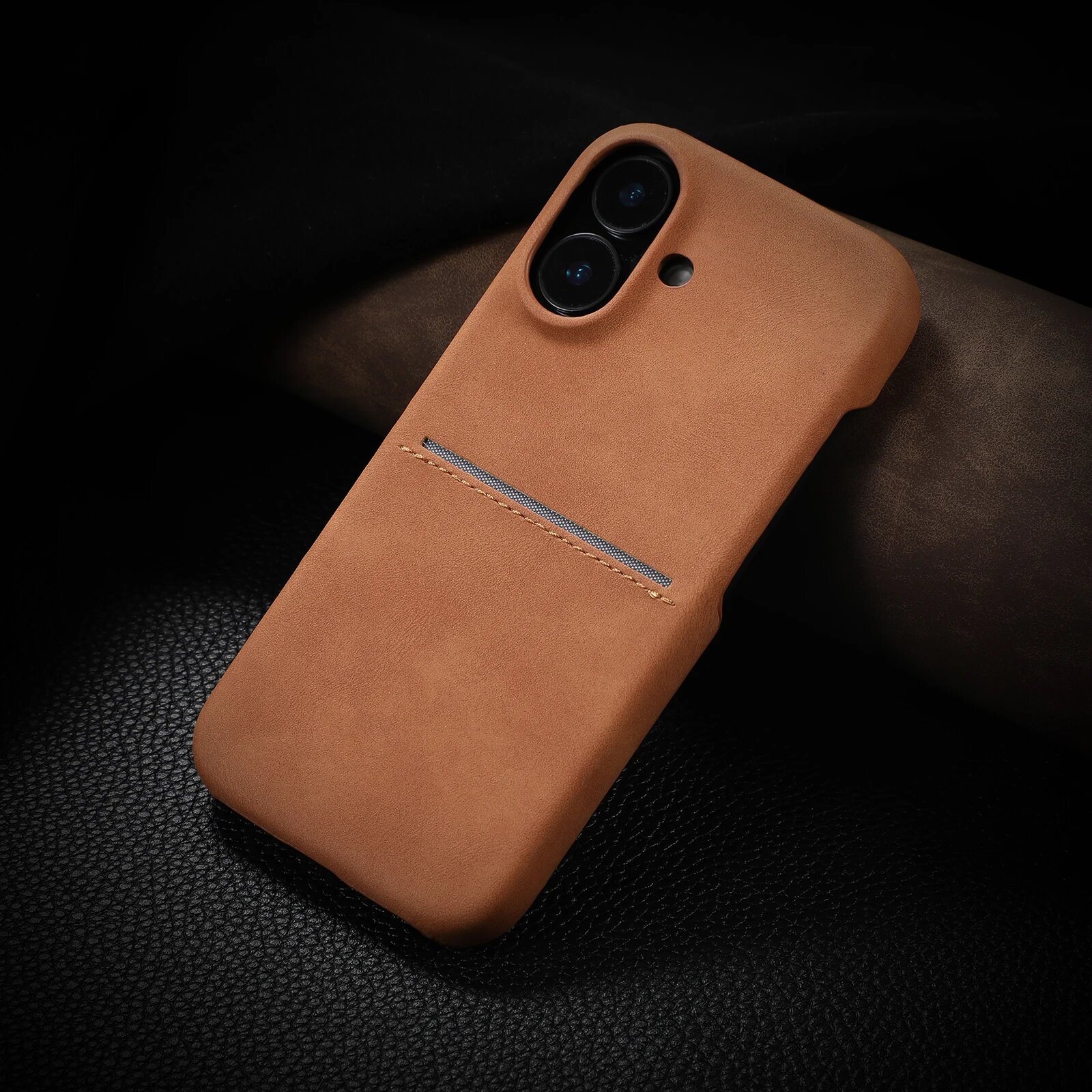 Кожаный чехол для iPhone 14 Brown, Коричневый