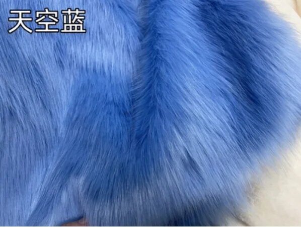 Плюшевый мех лисы ZHONGYIJIATIMELY 160 см X 45 см Синий, 160x45cm, No.29