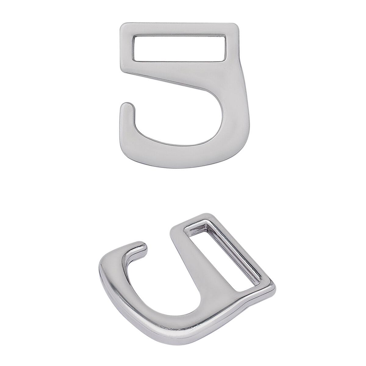 Крючок-застёжка для обуви 11,5 мм, 20 шт, цвет никель, металл, BIG