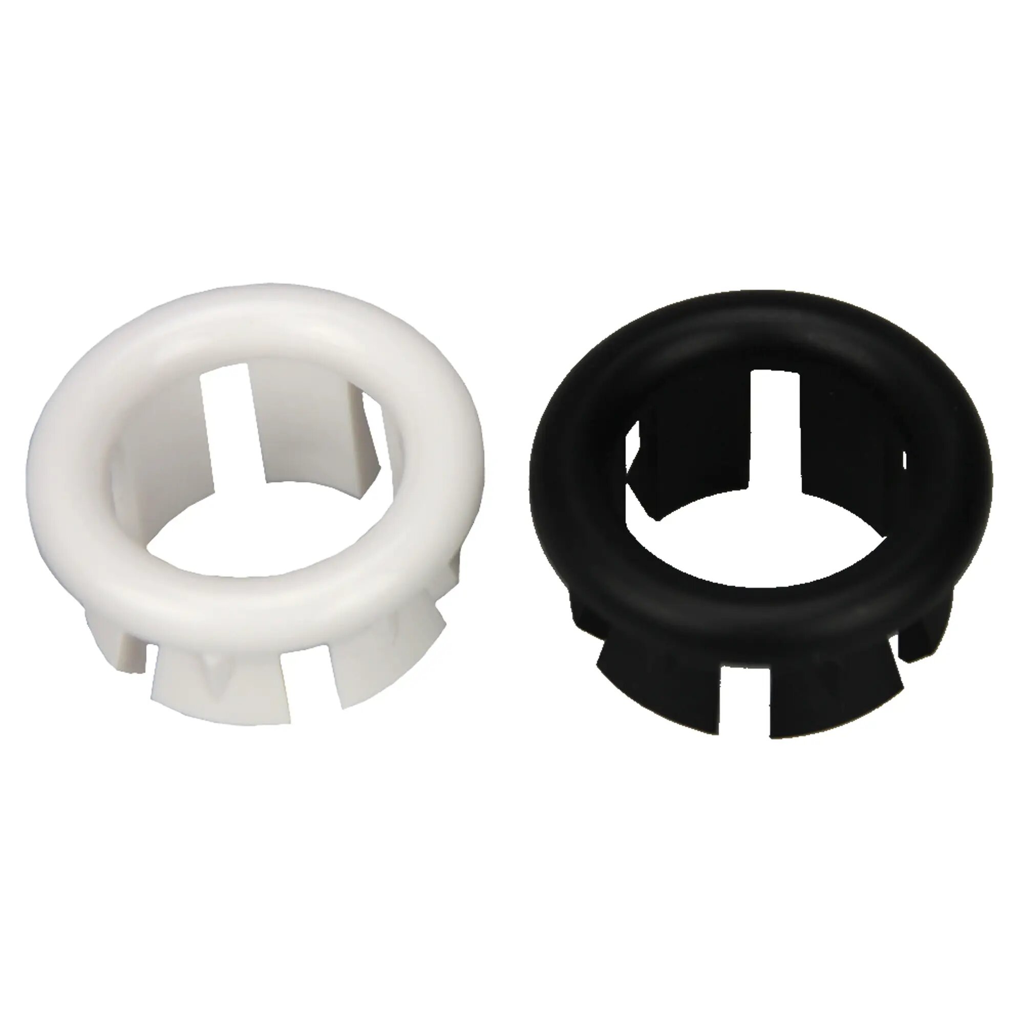 Обрамление перелива для раковины Ø25 мм из пластика белый/черный комплект 2 шт совместимо